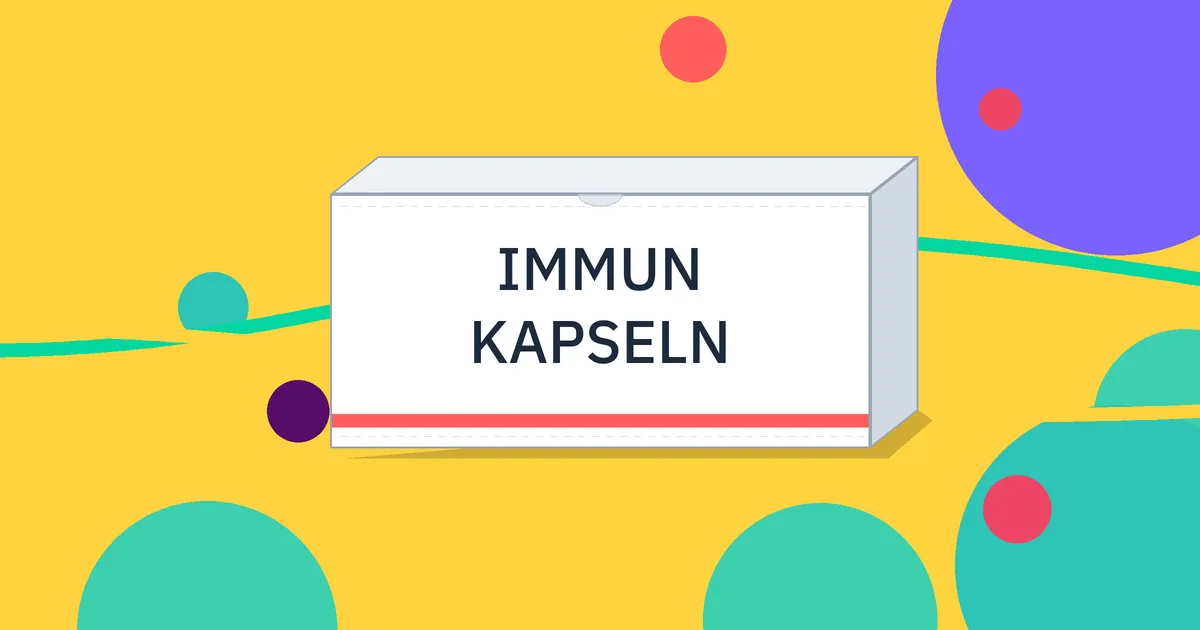 Symbolbild: Packung mit der Aufschrift IMMUN KAPSELN (PZN 15576065) – Verfügbarkeit und Bezug in Apotheken in Frankfurt am Main