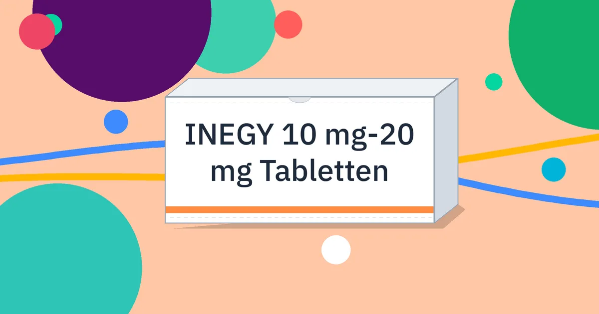 Symbolbild: Packung mit der Aufschrift INEGY 10 mg-20 mg Tabletten (PZN 16812243) – Verfügbarkeit und Bezug in Apotheken in Frankfurt am Main