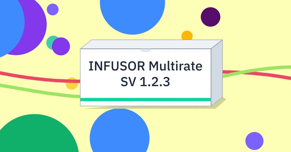 Symbolbild: Packung mit der Aufschrift INFUSOR Multirate SV 1.2.3 (PZN 04864795) – Verfügbarkeit und Bezug in Apotheken in Frankfurt am Main