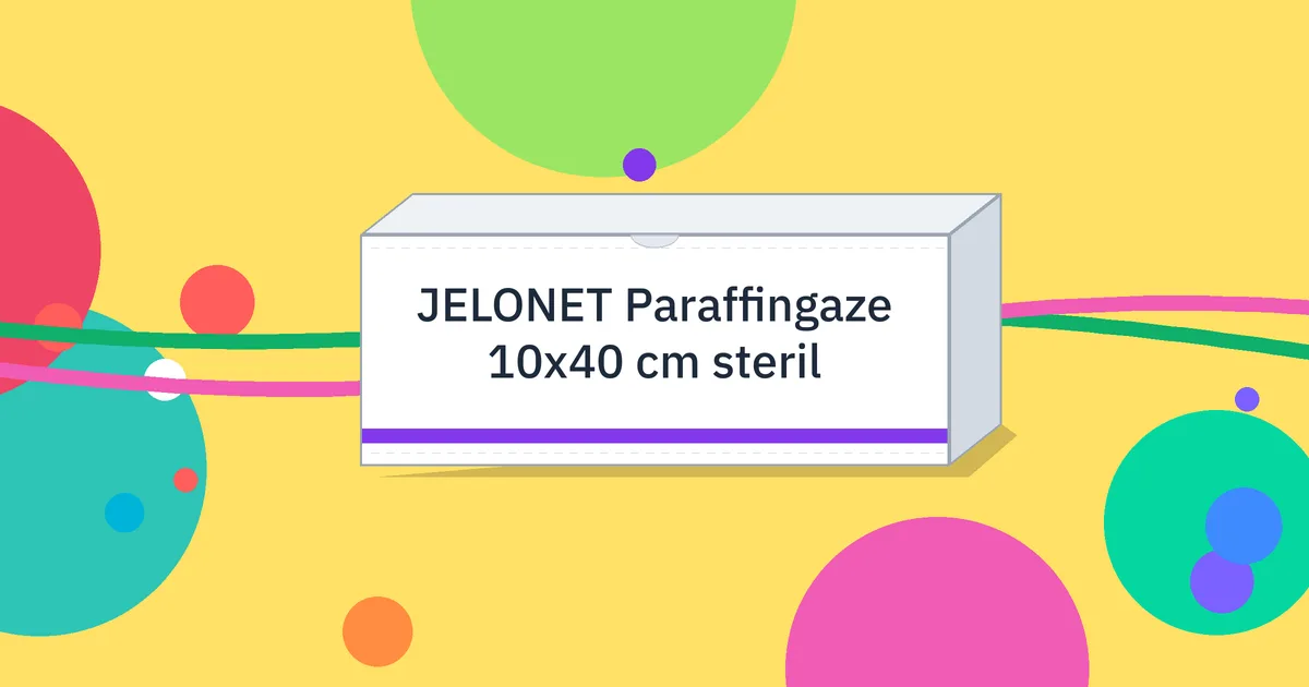 Symbolbild: Packung mit der Aufschrift JELONET Paraffingaze 10x40 cm steril (PZN 18009728) – Verfügbarkeit und Bezug in Apotheken in Frankfurt am Main