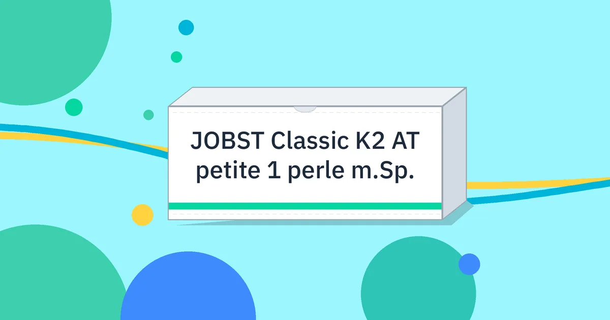 Symbolbild: Packung mit der Aufschrift JOBST Classic K2 AT petite 1 perle m.Sp. (PZN 11275711) – Verfügbarkeit und Bezug in Apotheken in Frankfurt am Main