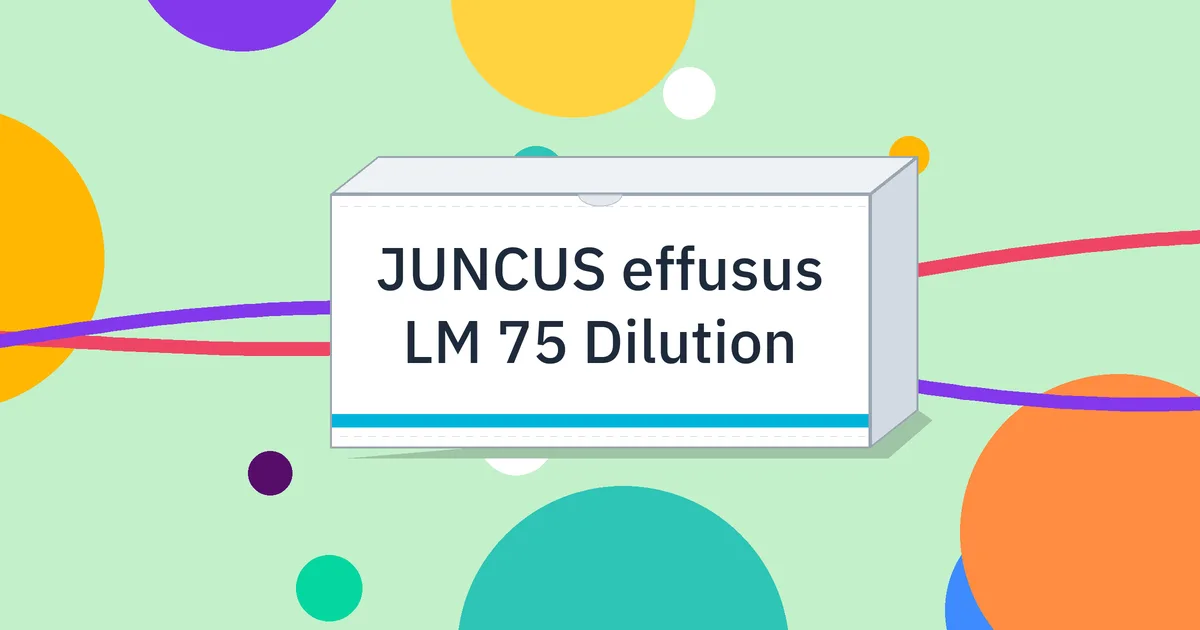 Symbolbild: Packung mit der Aufschrift JUNCUS effusus LM 75 Dilution (PZN 13564425) – Verfügbarkeit und Bezug in Apotheken in Frankfurt am Main