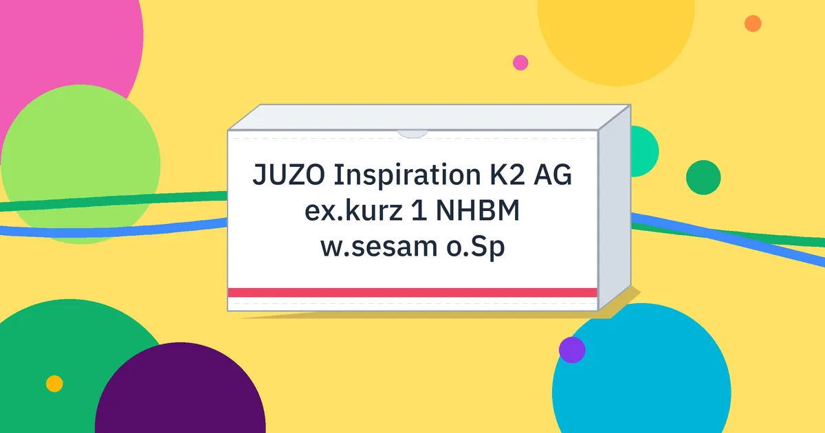 Symbolbild: Packung mit der Aufschrift JUZO Inspiration K2 AG ex.kurz 1 NHBM w.sesam o.Sp (PZN 14961772) – Verfügbarkeit und Bezug in Apotheken in Frankfurt am Main