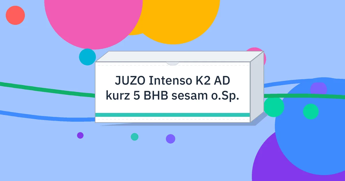 Symbolbild: Packung mit der Aufschrift JUZO Intenso K2 AD kurz 5 BHB sesam o.Sp. (PZN 18625031) – Verfügbarkeit und Bezug in Apotheken in Frankfurt am Main