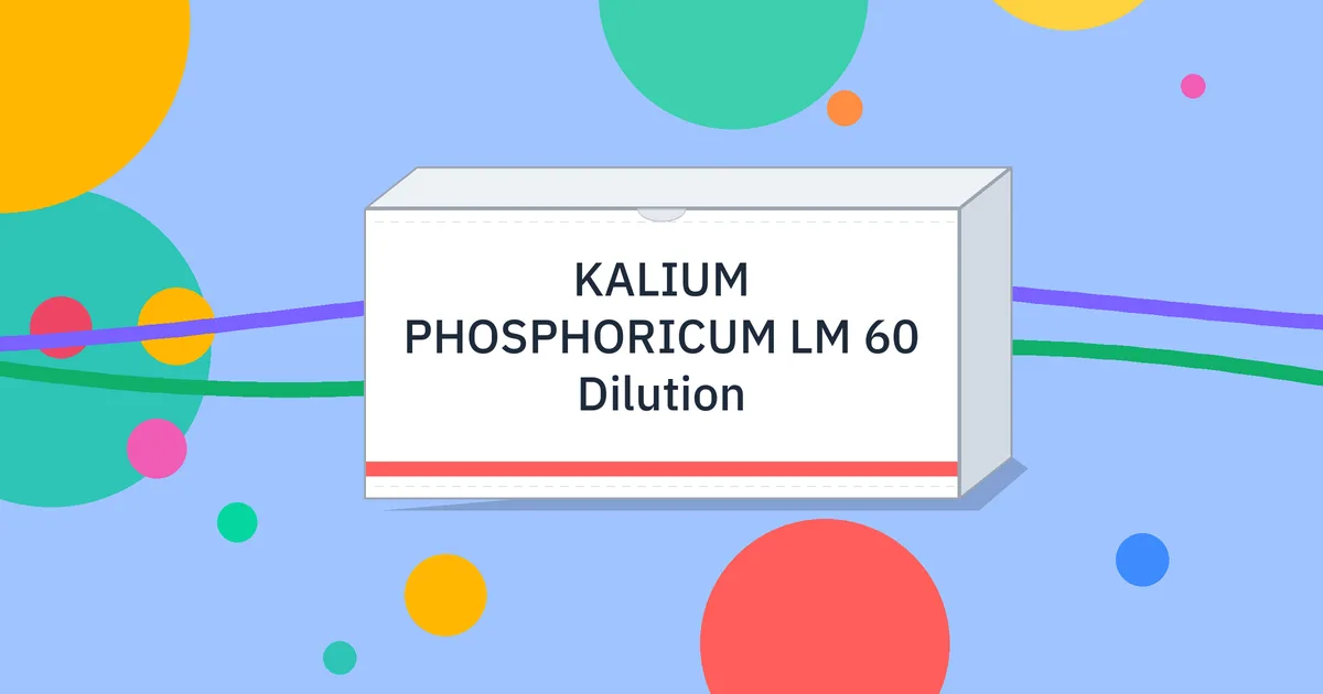 Symbolbild: Packung mit der Aufschrift KALIUM PHOSPHORICUM LM 60 Dilution (PZN 12924784) – Verfügbarkeit und Bezug in Apotheken in Frankfurt am Main