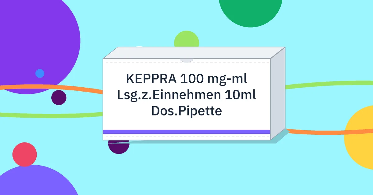 Symbolbild: Packung mit der Aufschrift KEPPRA 100 mg-ml Lsg.z.Einnehmen 10ml Dos.Pipette (PZN 09225189) – Verfügbarkeit und Bezug in Apotheken in Frankfurt am Main