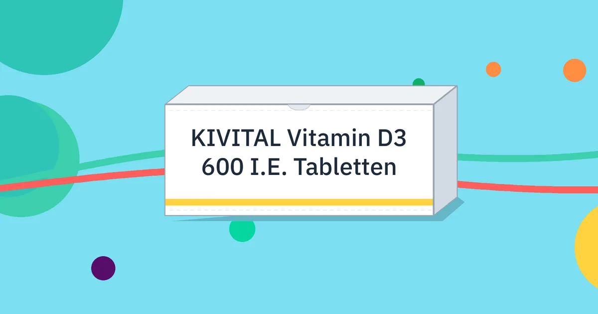 Symbolbild: Packung mit der Aufschrift KIVITAL Vitamin D3 600 I.E. Tabletten (PZN 20003495) – Verfügbarkeit und Bezug in Apotheken in Frankfurt am Main