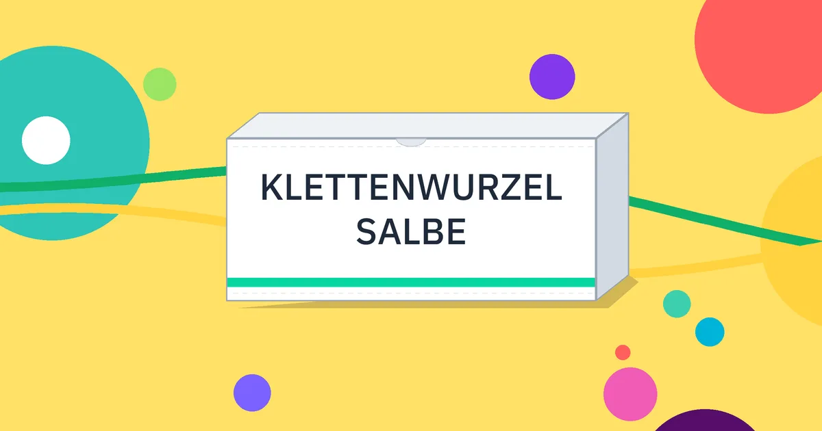 Symbolbild: Packung mit der Aufschrift KLETTENWURZEL SALBE (PZN 18091782) – Verfügbarkeit und Bezug in Apotheken in Frankfurt am Main