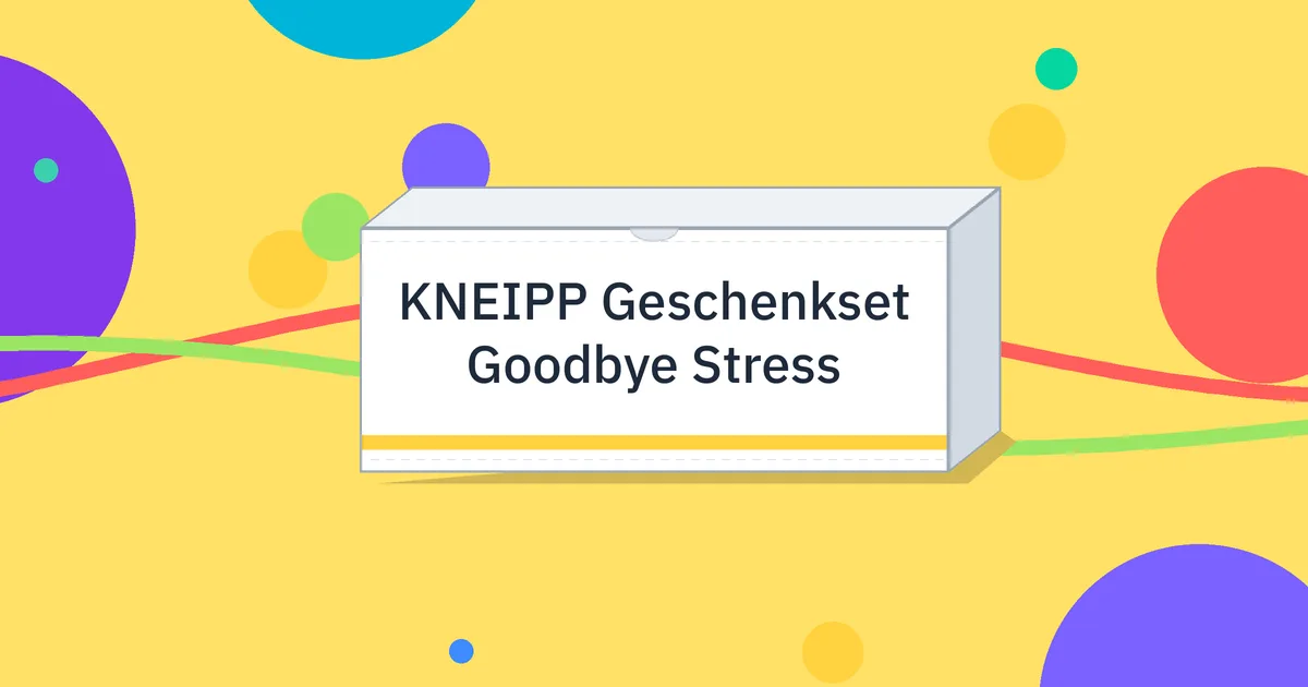 Symbolbild: Packung mit der Aufschrift KNEIPP Geschenkset Goodbye Stress (PZN 19101531) – Verfügbarkeit und Bezug in Apotheken in Frankfurt am Main