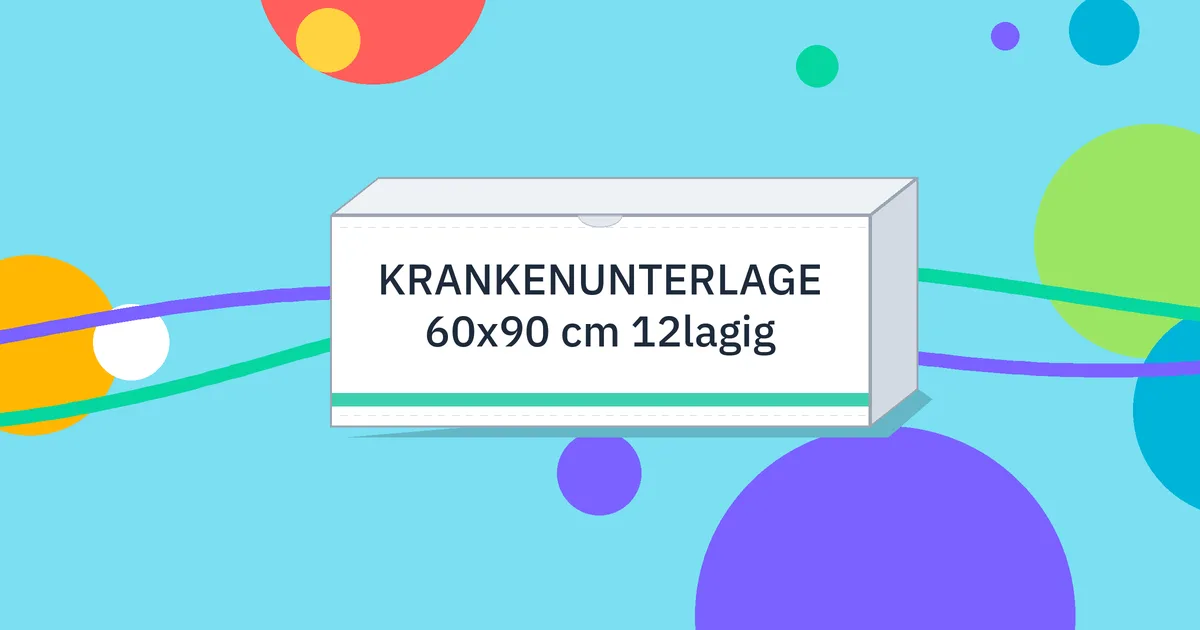 Symbolbild: Packung mit der Aufschrift KRANKENUNTERLAGE 60x90 cm 12lagig (PZN 07041338) – Verfügbarkeit und Bezug in Apotheken in Frankfurt am Main