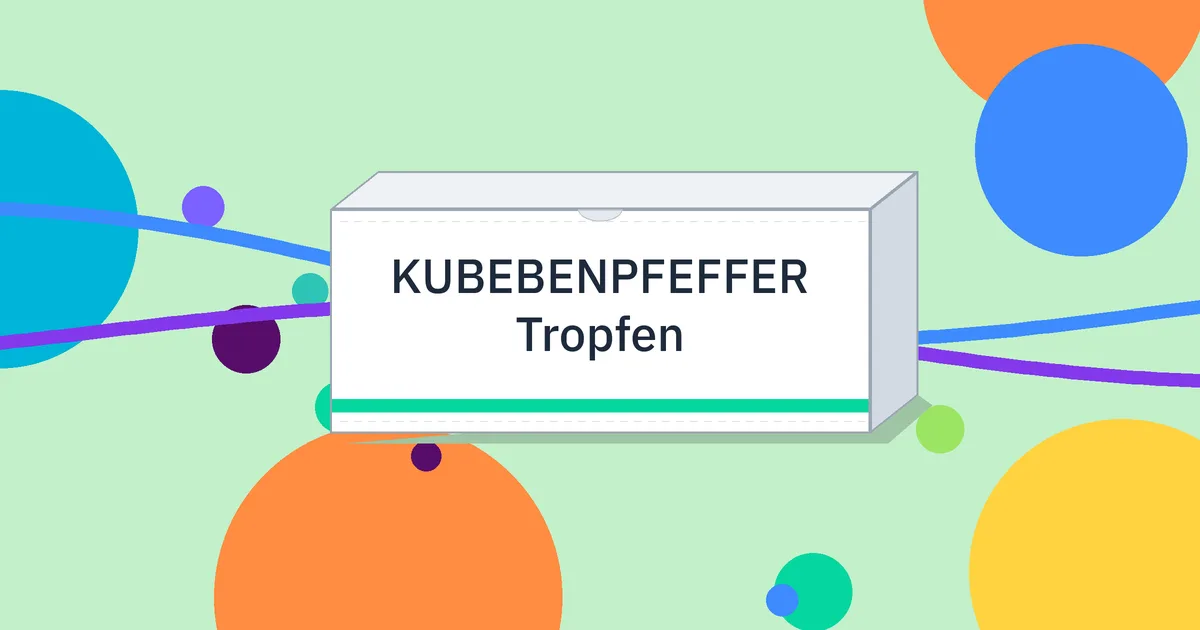 Symbolbild: Packung mit der Aufschrift KUBEBENPFEFFER Tropfen (PZN 17555417) – Verfügbarkeit und Bezug in Apotheken in Frankfurt am Main
