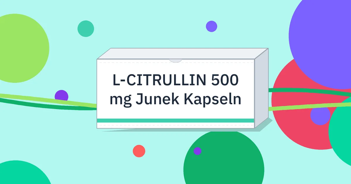 Symbolbild: Packung mit der Aufschrift L-CITRULLIN 500 mg Junek Kapseln (PZN 07076408) – Verfügbarkeit und Bezug in Apotheken in Frankfurt am Main
