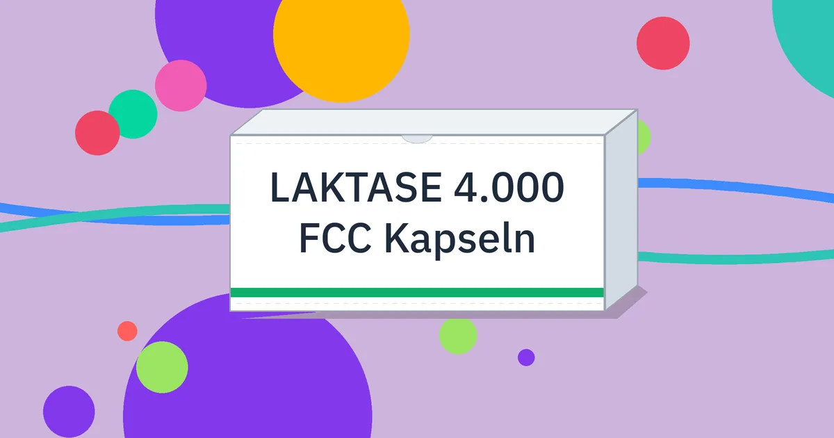 Symbolbild: Packung mit der Aufschrift LAKTASE 4.000 FCC Kapseln (PZN 09634054) – Verfügbarkeit und Bezug in Apotheken in Frankfurt am Main
