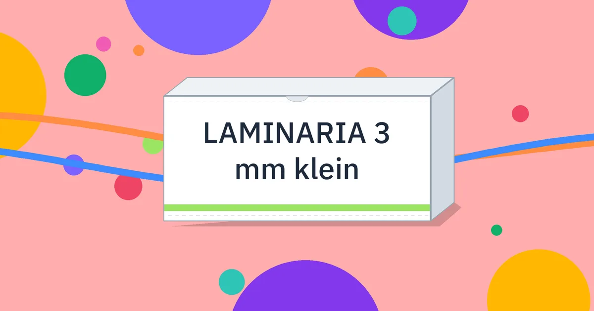 Symbolbild: Packung mit der Aufschrift LAMINARIA 3 mm klein (PZN 10919419) – Verfügbarkeit und Bezug in Apotheken in Frankfurt am Main