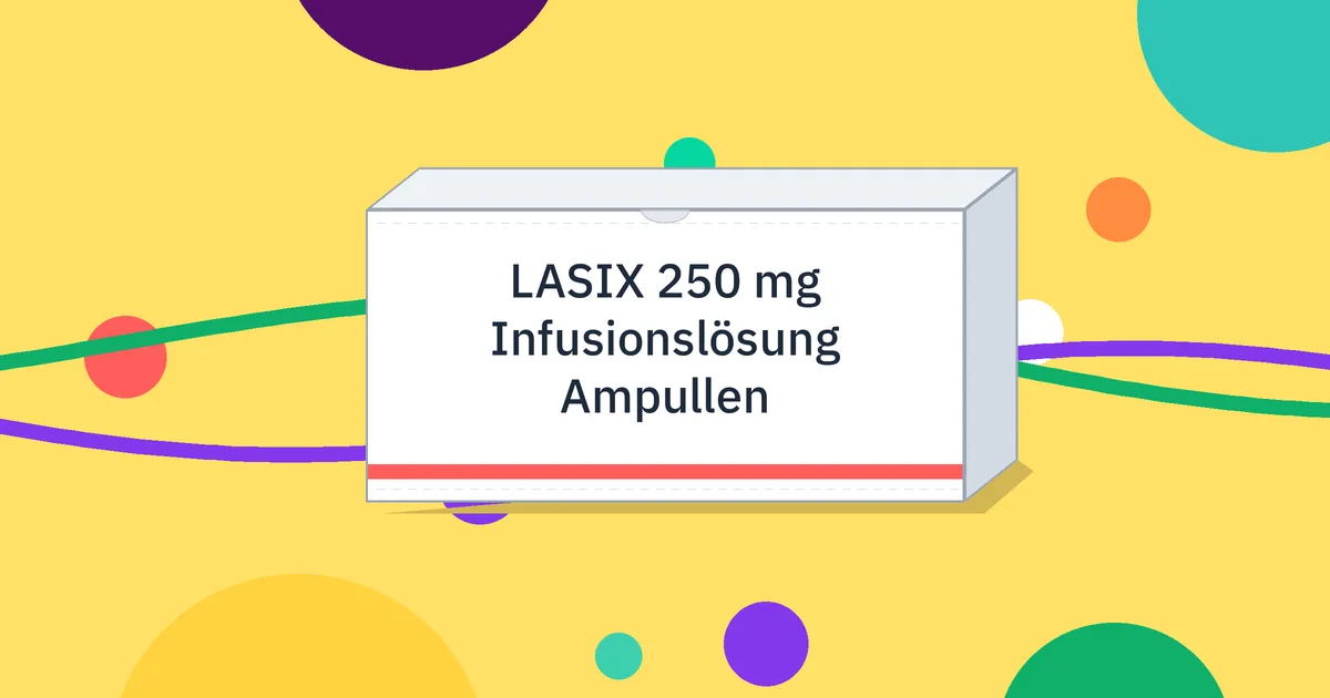 Symbolbild: Packung mit der Aufschrift LASIX 250 mg Infusionslösung Ampullen (PZN 01097929) – Verfügbarkeit und Bezug in Apotheken in Frankfurt am Main