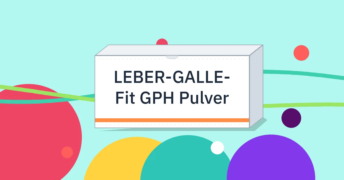 Symbolbild: Packung mit der Aufschrift LEBER-GALLE-Fit GPH Pulver (PZN 06556922) – Verfügbarkeit und Bezug in Apotheken in Frankfurt am Main
