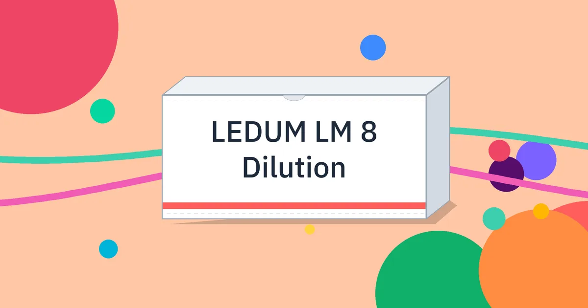 Symbolbild: Packung mit der Aufschrift LEDUM LM 8 Dilution (PZN 12930170) – Verfügbarkeit und Bezug in Apotheken in Frankfurt am Main