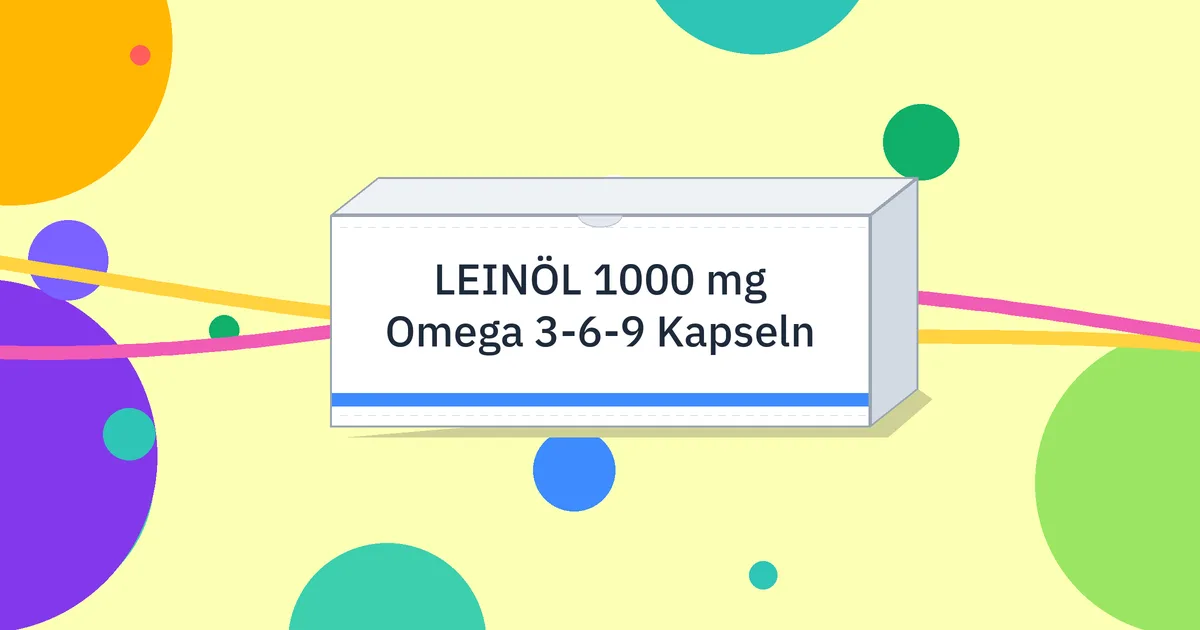 Symbolbild: Packung mit der Aufschrift LEINÖL 1000 mg Omega 3-6-9 Kapseln (PZN 18300599) – Verfügbarkeit und Bezug in Apotheken in Frankfurt am Main