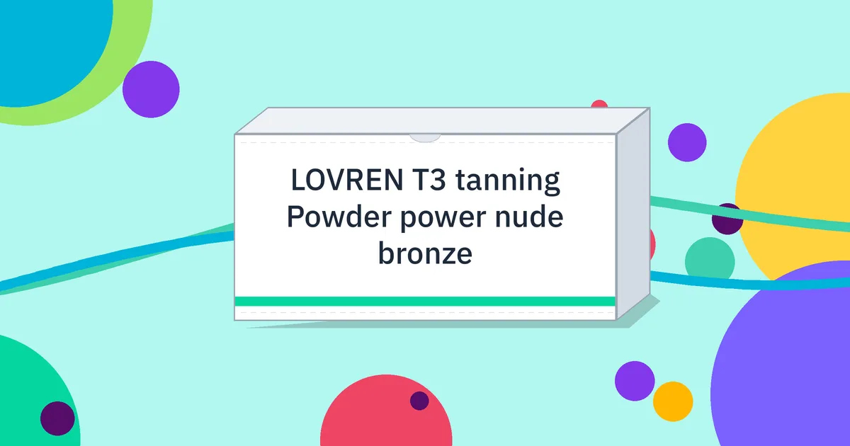Symbolbild: Packung mit der Aufschrift LOVREN T3 tanning Powder power nude bronze (PZN 20030954) – Verfügbarkeit und Bezug in Apotheken in Frankfurt am Main