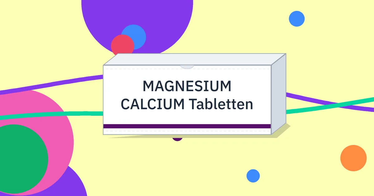 Symbolbild: Packung mit der Aufschrift MAGNESIUM CALCIUM Tabletten (PZN 09089177) – Verfügbarkeit und Bezug in Apotheken in Frankfurt am Main