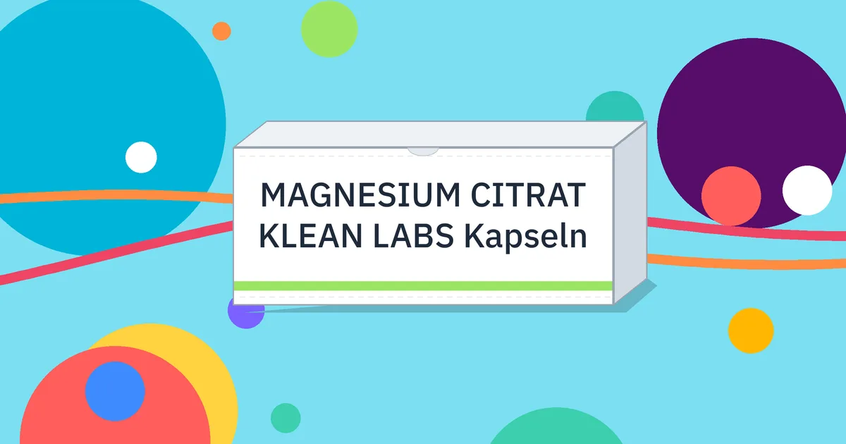Symbolbild: Packung mit der Aufschrift MAGNESIUM CITRAT KLEAN LABS Kapseln (PZN 13517288) – Verfügbarkeit und Bezug in Apotheken in Frankfurt am Main