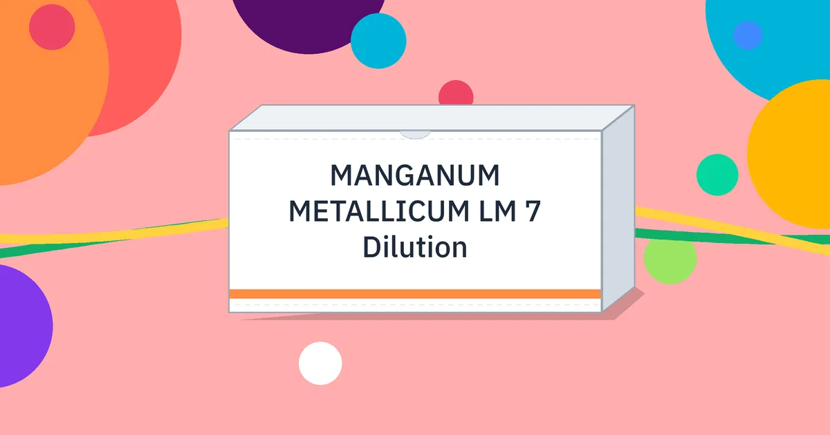 Symbolbild: Packung mit der Aufschrift MANGANUM METALLICUM LM 7 Dilution (PZN 12943209) – Verfügbarkeit und Bezug in Apotheken in Frankfurt am Main