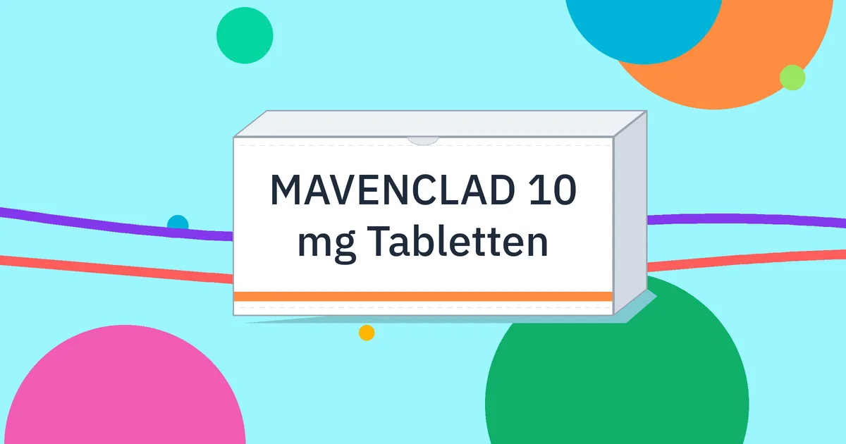 Symbolbild: Packung mit der Aufschrift MAVENCLAD 10 mg Tabletten (PZN 12900890) – Verfügbarkeit und Bezug in Apotheken in Frankfurt am Main