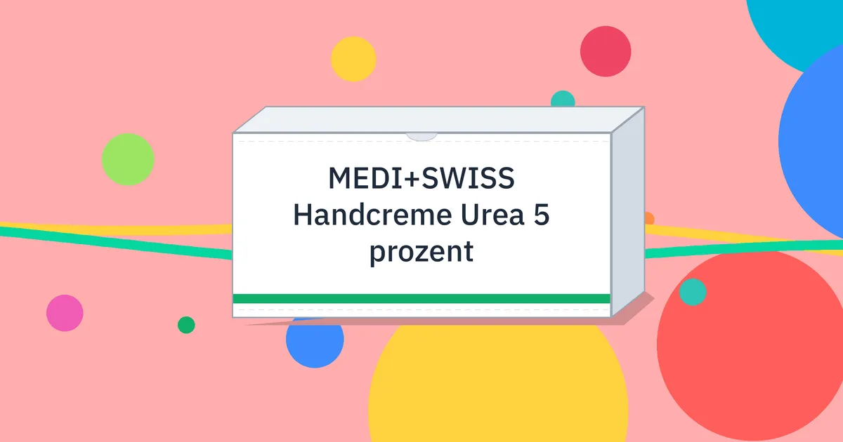 Symbolbild: Packung mit der Aufschrift MEDI+SWISS Handcreme Urea 5 prozent (PZN 14438237) – Verfügbarkeit und Bezug in Apotheken in Frankfurt am Main