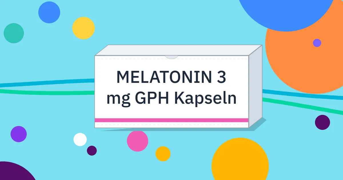 Symbolbild: Packung mit der Aufschrift MELATONIN 3 mg GPH Kapseln (PZN 09915876) – Verfügbarkeit und Bezug in Apotheken in Frankfurt am Main