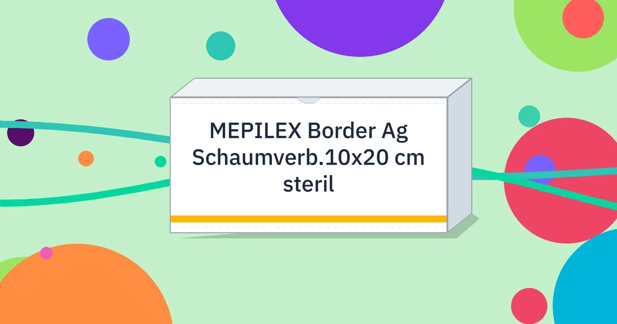 Symbolbild: Packung mit der Aufschrift MEPILEX Border Ag Schaumverb.10x20 cm steril (PZN 11639283) – Verfügbarkeit und Bezug in Apotheken in Frankfurt am Main
