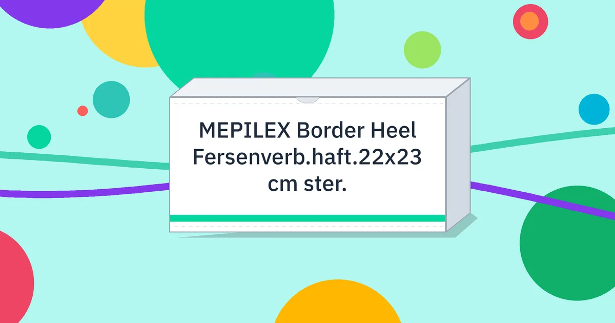 Symbolbild: Packung mit der Aufschrift MEPILEX Border Heel Fersenverb.haft.22x23 cm ster. (PZN 14335336) – Verfügbarkeit und Bezug in Apotheken in Frankfurt am Main