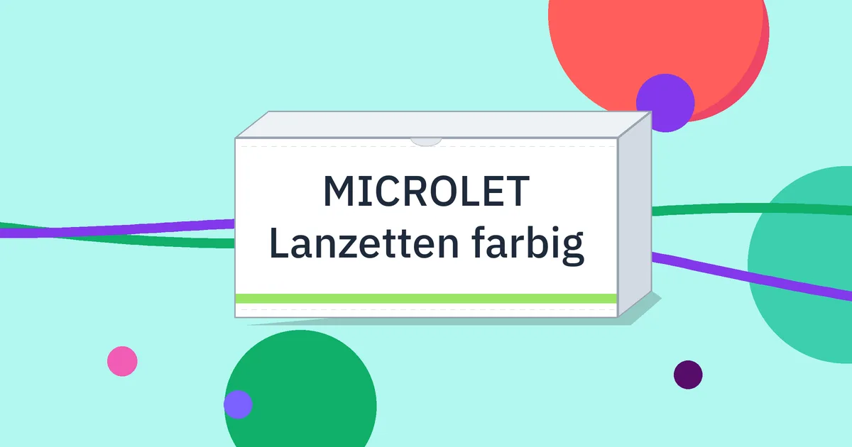 Symbolbild: Packung mit der Aufschrift MICROLET Lanzetten farbig (PZN 16130408) – Verfügbarkeit und Bezug in Apotheken in Frankfurt am Main
