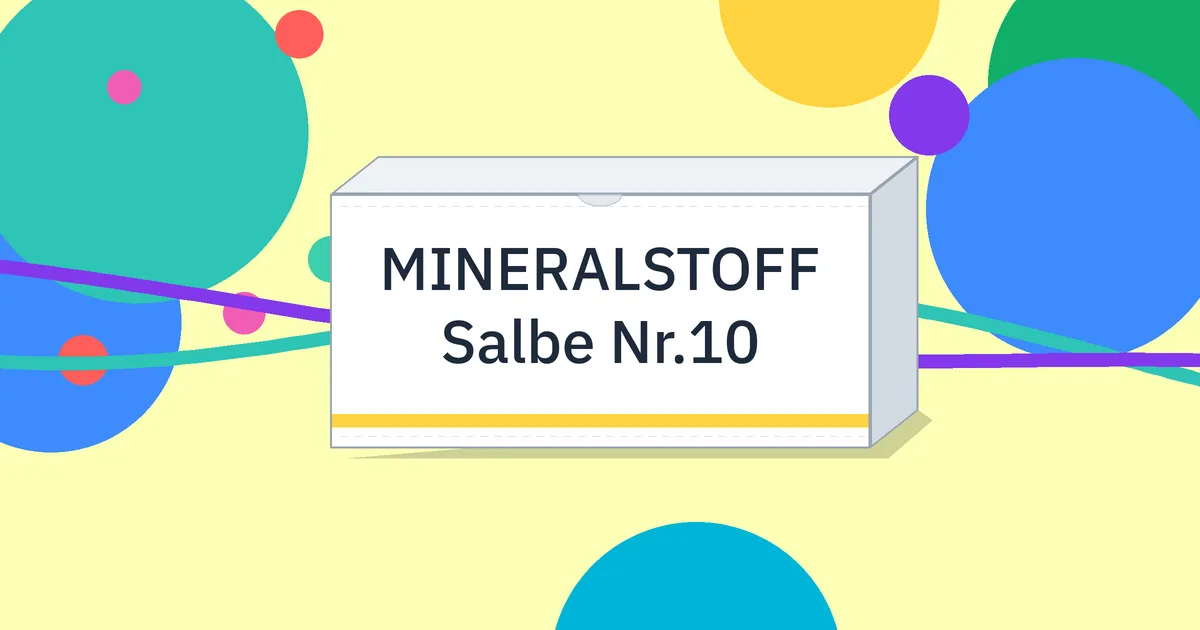 Symbolbild: Packung mit der Aufschrift MINERALSTOFF Salbe Nr.10 (PZN 02734410) – Verfügbarkeit und Bezug in Apotheken in Frankfurt am Main