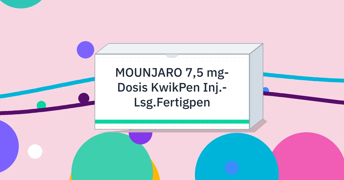 Symbolbild: Packung mit der Aufschrift MOUNJARO 7,5 mg-Dosis KwikPen Inj.-Lsg.Fertigpen (PZN 20192438) – Verfügbarkeit und Bezug in Apotheken in Frankfurt am Main
