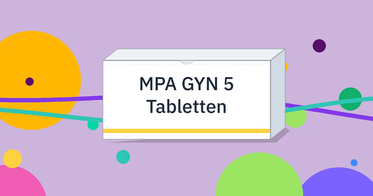 Symbolbild: Packung mit der Aufschrift MPA GYN 5 Tabletten (PZN 08728385) – Verfügbarkeit und Bezug in Apotheken in Frankfurt am Main