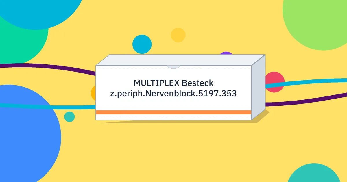 Symbolbild: Packung mit der Aufschrift MULTIPLEX Besteck z.periph.Nervenblock.5197.353 (PZN 10178874) – Verfügbarkeit und Bezug in Apotheken in Frankfurt am Main