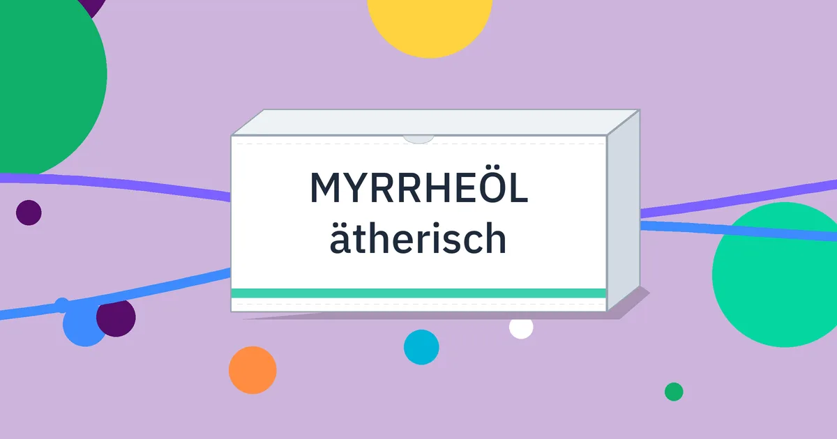 Symbolbild: Packung mit der Aufschrift MYRRHEÖL ätherisch (PZN 17906354) – Verfügbarkeit und Bezug in Apotheken in Frankfurt am Main