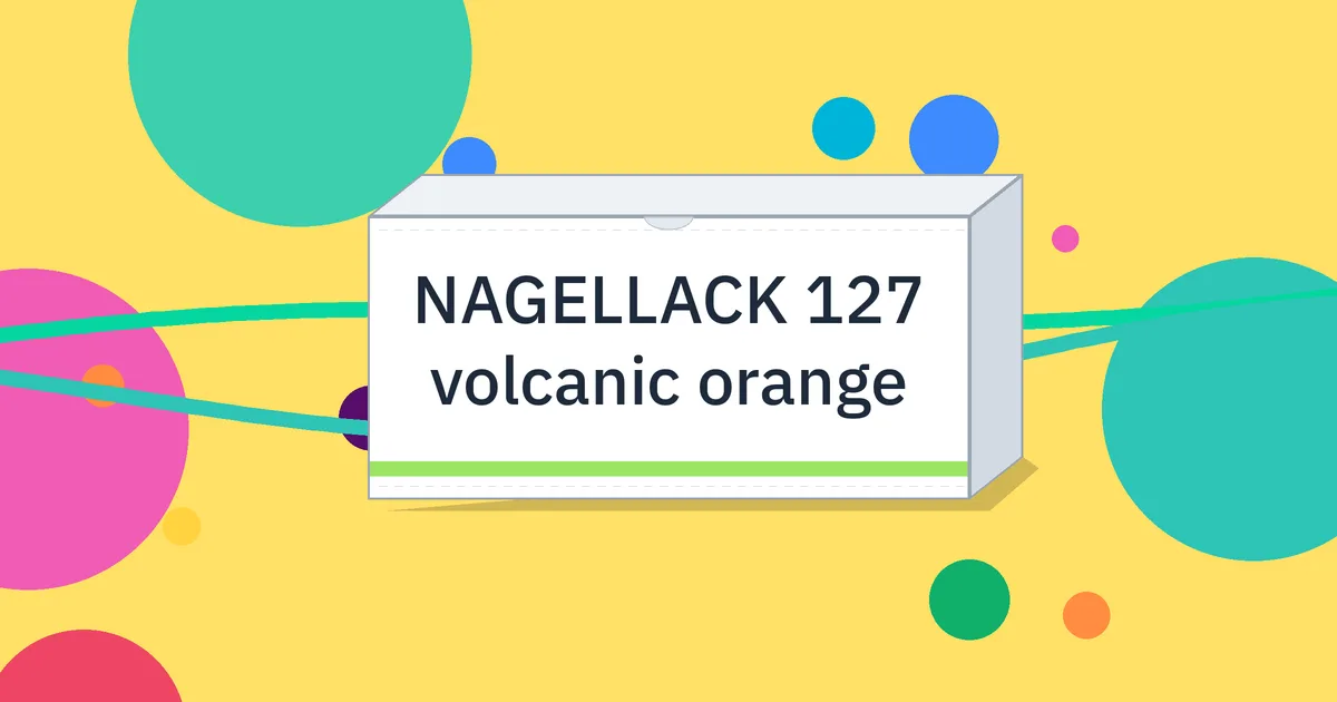 Symbolbild: Packung mit der Aufschrift NAGELLACK 127 volcanic orange (PZN 10849601) – Verfügbarkeit und Bezug in Apotheken in Frankfurt am Main