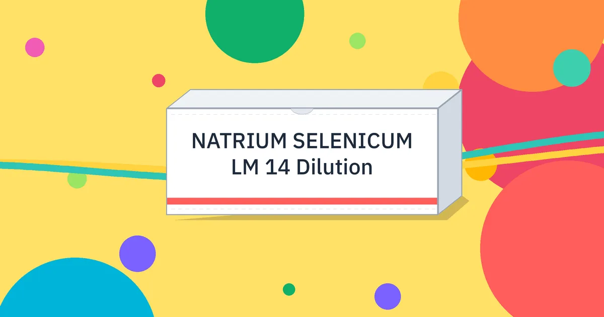 Symbolbild: Packung mit der Aufschrift NATRIUM SELENICUM LM 14 Dilution (PZN 13616808) – Verfügbarkeit und Bezug in Apotheken in Frankfurt am Main