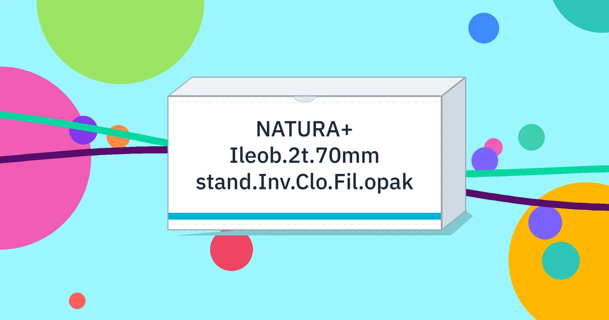 Symbolbild: Packung mit der Aufschrift NATURA+ Ileob.2t.70mm stand.Inv.Clo.Fil.opak (PZN 06459484) – Verfügbarkeit und Bezug in Apotheken in Frankfurt am Main