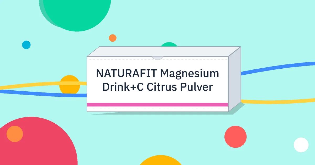 Symbolbild: Packung mit der Aufschrift NATURAFIT Magnesium Drink+C Citrus Pulver (PZN 19054375) – Verfügbarkeit und Bezug in Apotheken in Frankfurt am Main