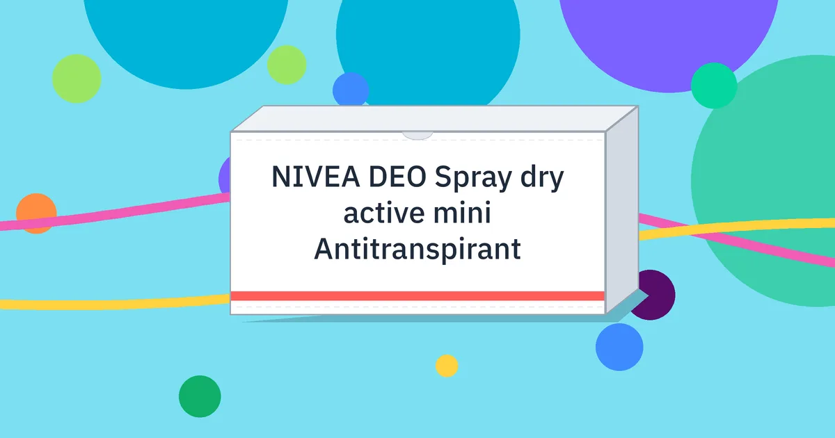 Symbolbild: Packung mit der Aufschrift NIVEA DEO Spray dry active mini Antitranspirant (PZN 17626169) – Verfügbarkeit und Bezug in Apotheken in Frankfurt am Main