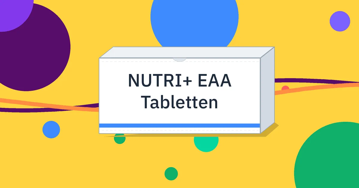 Symbolbild: Packung mit der Aufschrift NUTRI+ EAA Tabletten (PZN 19667824) – Verfügbarkeit und Bezug in Apotheken in Frankfurt am Main