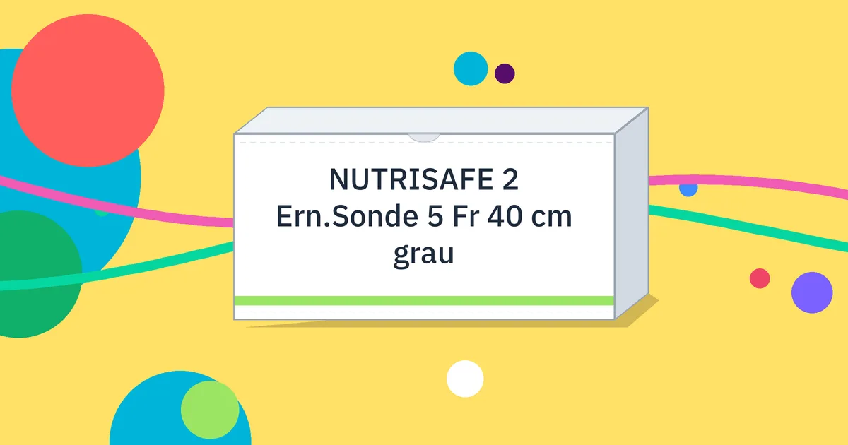 Symbolbild: Packung mit der Aufschrift NUTRISAFE 2 Ern.Sonde 5 Fr 40 cm grau (PZN 20066107) – Verfügbarkeit und Bezug in Apotheken in Frankfurt am Main