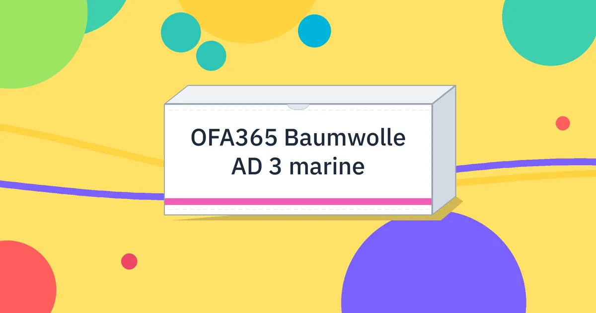 Symbolbild: Packung mit der Aufschrift OFA365 Baumwolle AD 3 marine (PZN 16723723) – Verfügbarkeit und Bezug in Apotheken in Frankfurt am Main