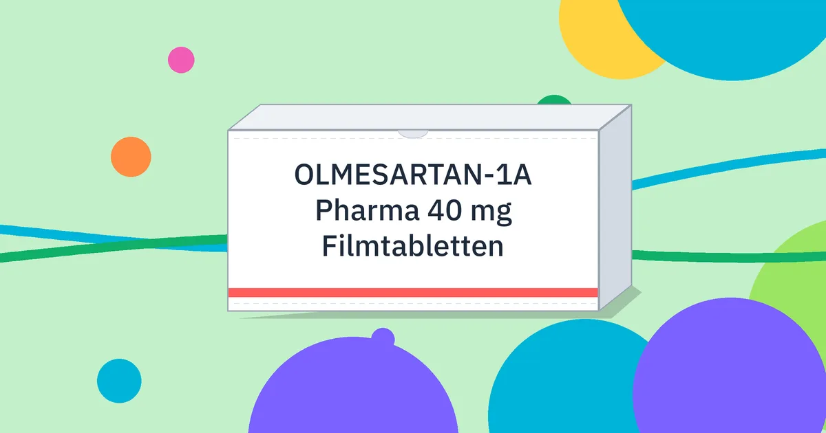 Symbolbild: Packung mit der Aufschrift OLMESARTAN-1A Pharma 40 mg Filmtabletten (PZN 12408551) – Verfügbarkeit und Bezug in Apotheken in Frankfurt am Main