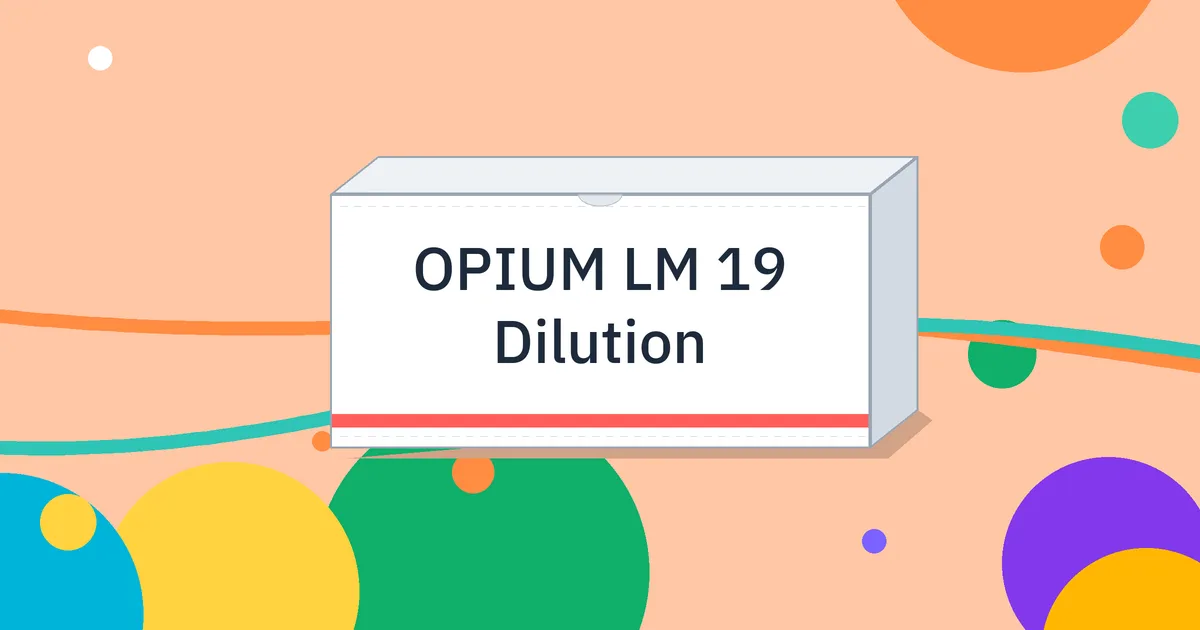 Symbolbild: Packung mit der Aufschrift OPIUM LM 19 Dilution (PZN 12972174) – Verfügbarkeit und Bezug in Apotheken in Frankfurt am Main