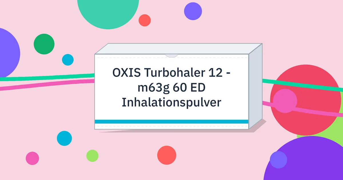 Symbolbild: Packung mit der Aufschrift OXIS Turbohaler 12 -m63g 60 ED Inhalationspulver (PZN 02159710) – Verfügbarkeit und Bezug in Apotheken in Frankfurt am Main