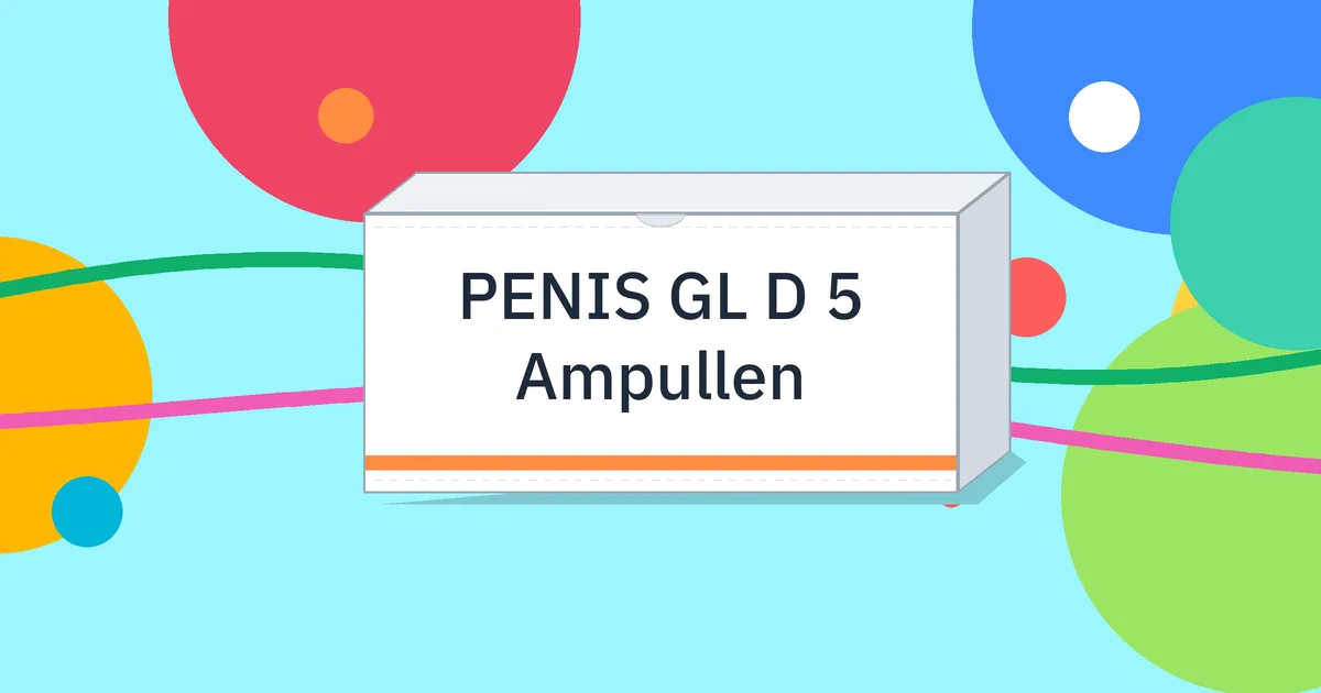 Symbolbild: Packung mit der Aufschrift PENIS GL D 5 Ampullen (PZN 02946589) – Verfügbarkeit und Bezug in Apotheken in Frankfurt am Main