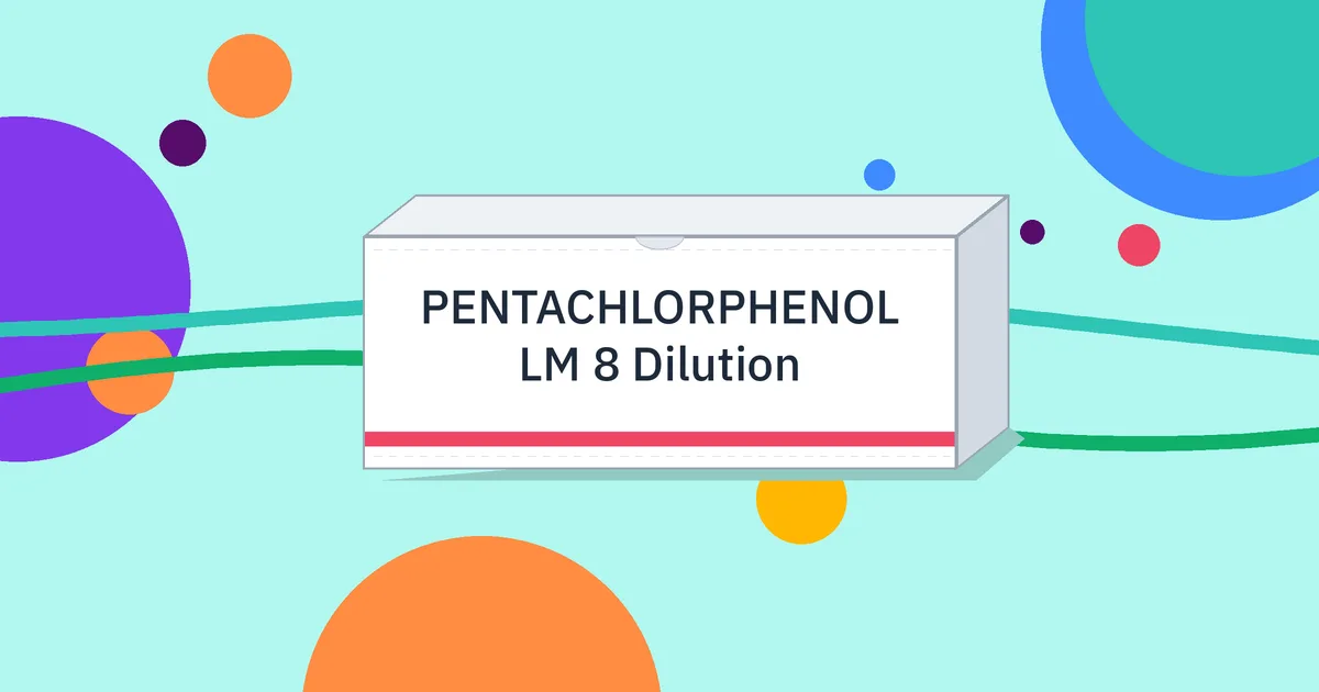 Symbolbild: Packung mit der Aufschrift PENTACHLORPHENOL LM 8 Dilution (PZN 13634114) – Verfügbarkeit und Bezug in Apotheken in Frankfurt am Main